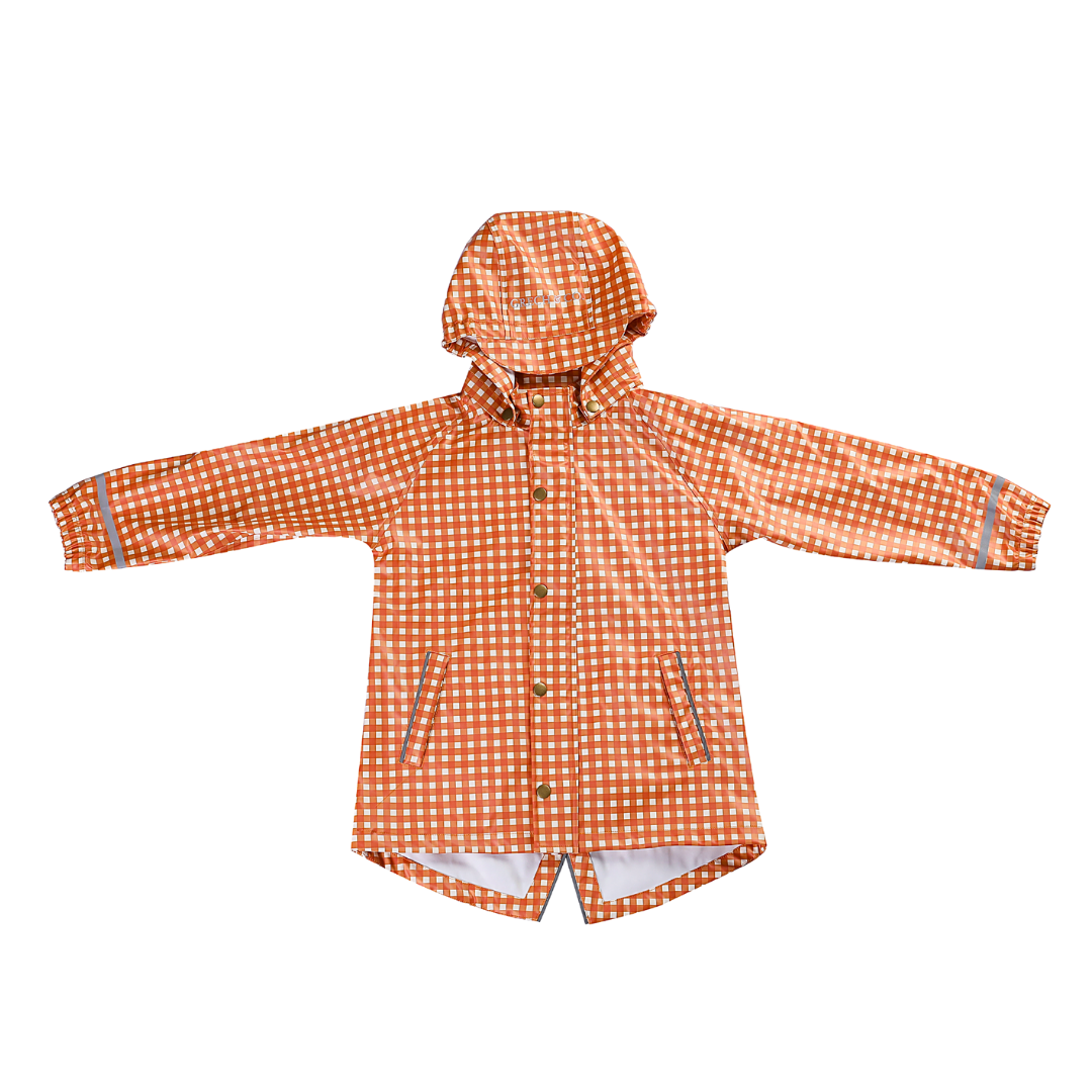 Fishtail Rain Jacket | Sienna Gingham — GRECH & CO. B2C | USA